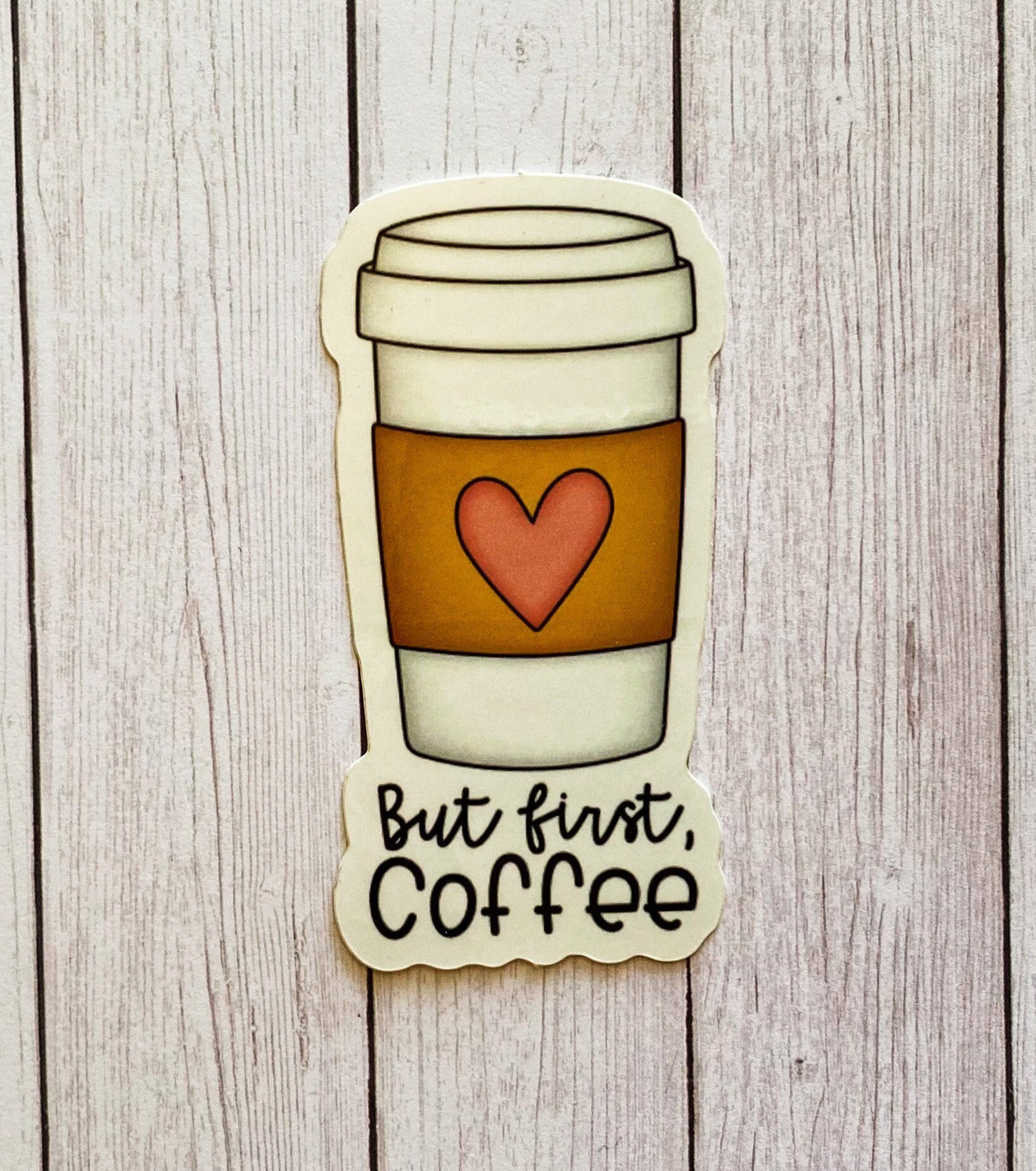 Coffee Sticker but First Coffee Vinyl Sticker Laptop | Etsy