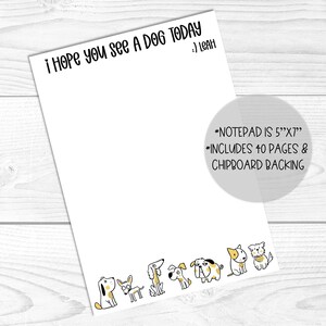 Personalized Dog Notepad, Dog Themed Notepad, Personalized Teacher ...