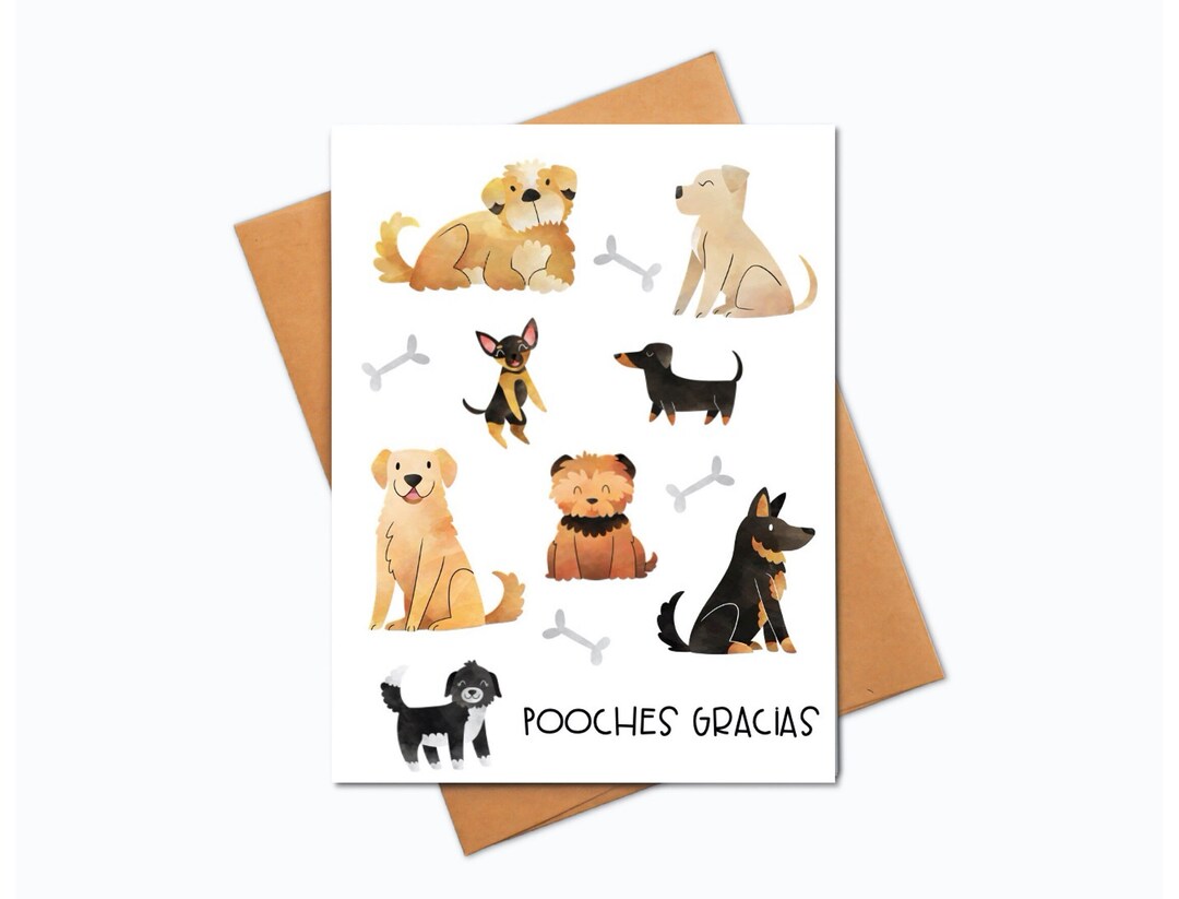 Dog Theme Thank You Notecard Set, Cute Dog Notecards, Thank You ...