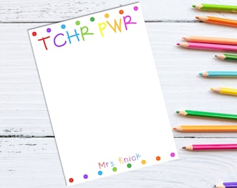 Personalized Notepad With Rad 90s Design and Custom Name // 50 - Etsy