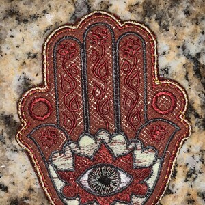 Embroidered Hamza Hand Patch - Etsy