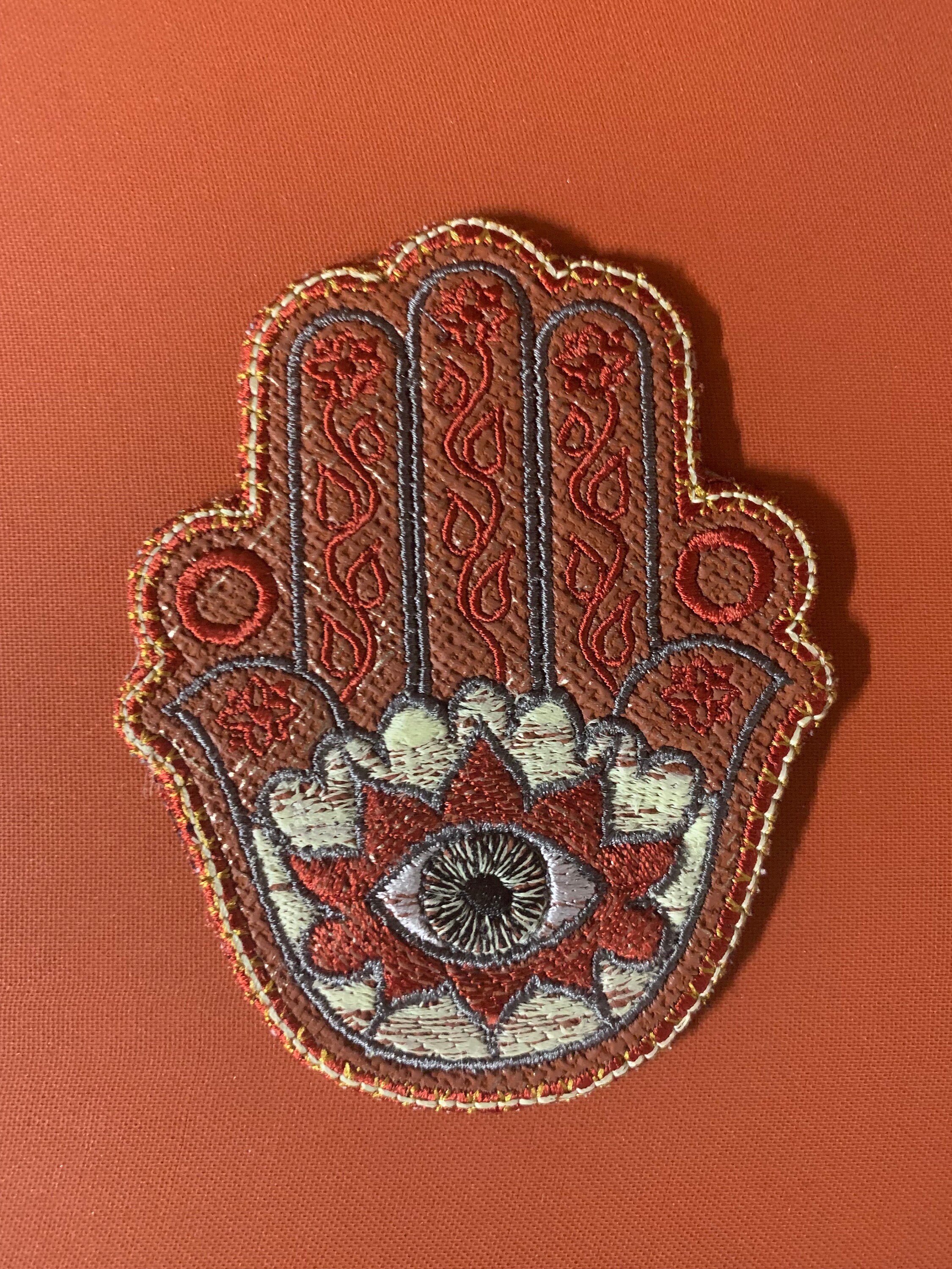 Embroidered Hamza Hand Patch - Etsy