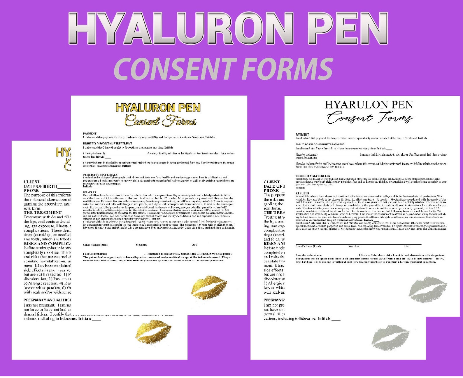 Hyaluron Pen. Consent Form. Printable. Instant Download - Etsy