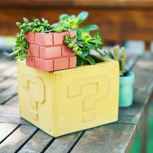 Super Mario Planter Color Gamer Succulent Planters Concrete Warp Pipe ...