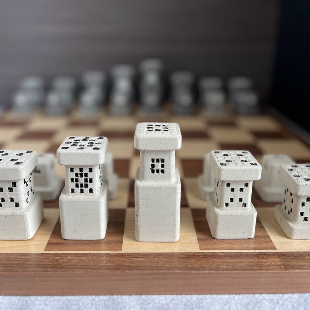 Handmade Chess Set Heavy Chess Set Unique Concrete Chess Set - Etsy