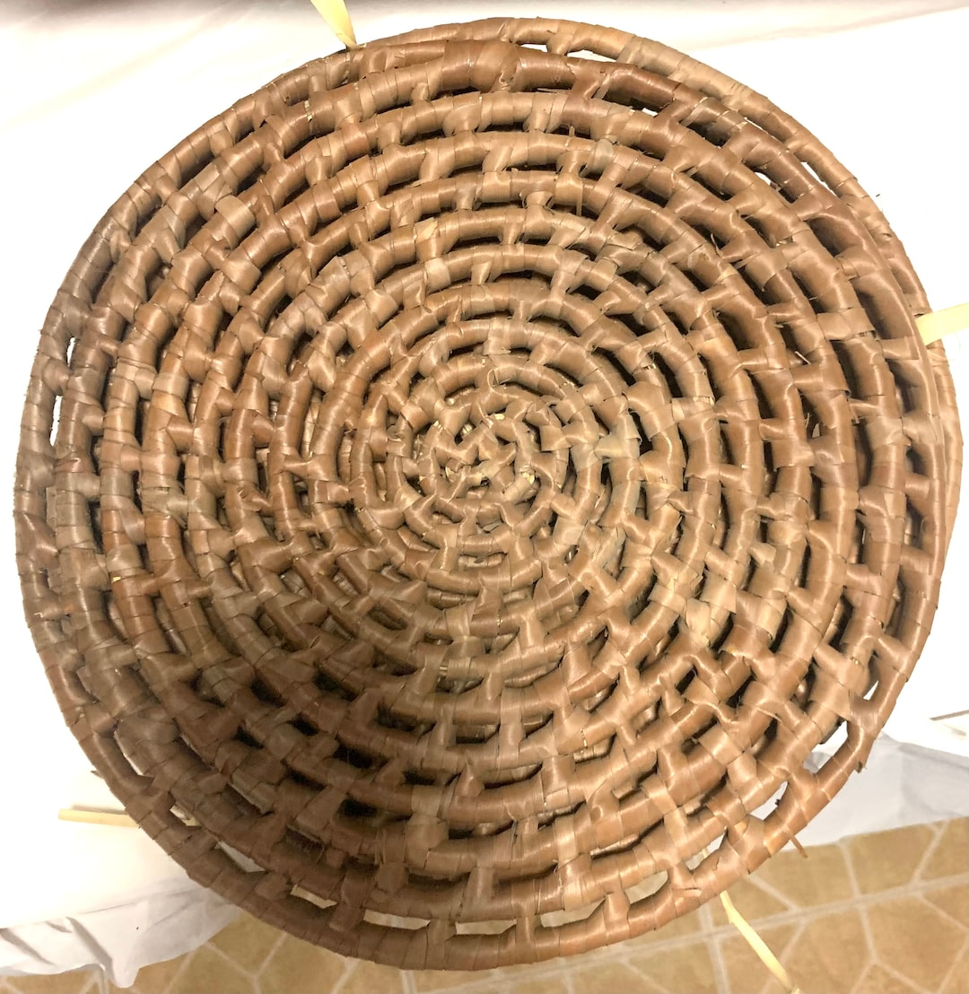 Woven Flat Basket - Etsy