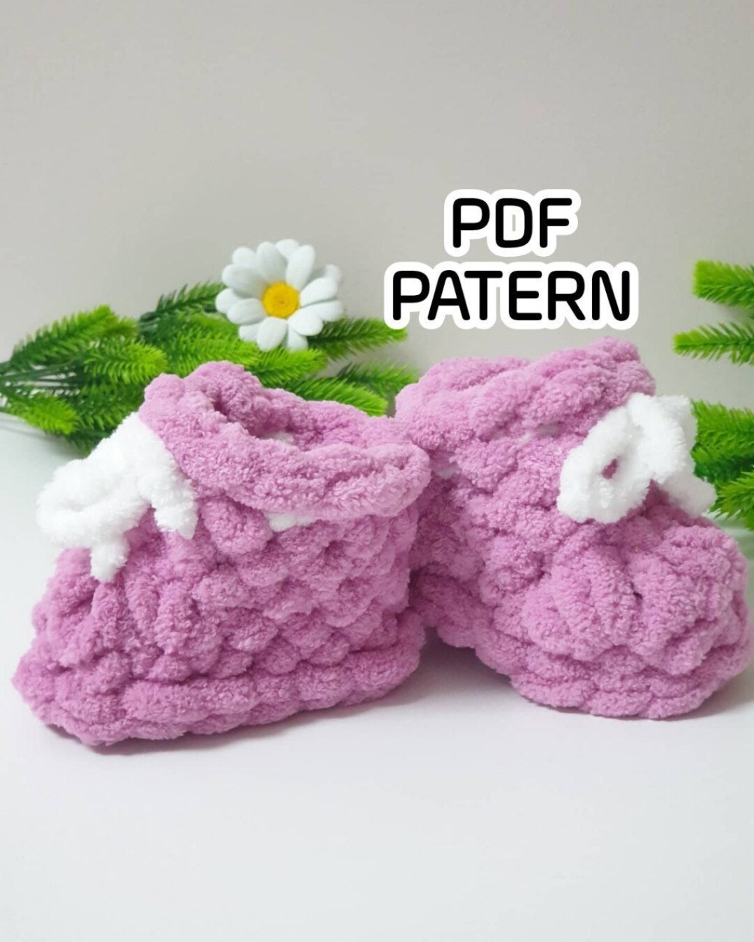 Pattern for Baby Booties Sewing, Baby Booties Crochet, Hand Knitted ...