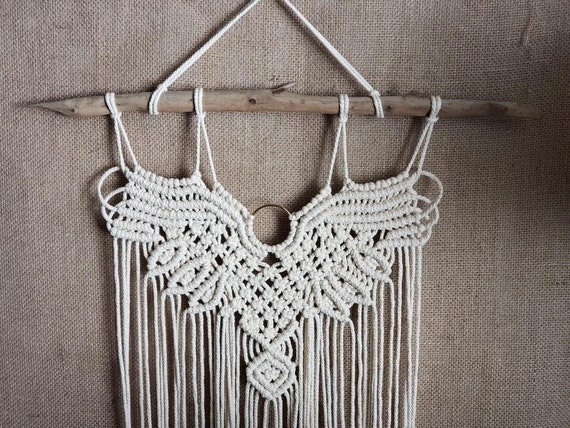 Macrame Eagle on Pacific NW Beach Wood | Etsy