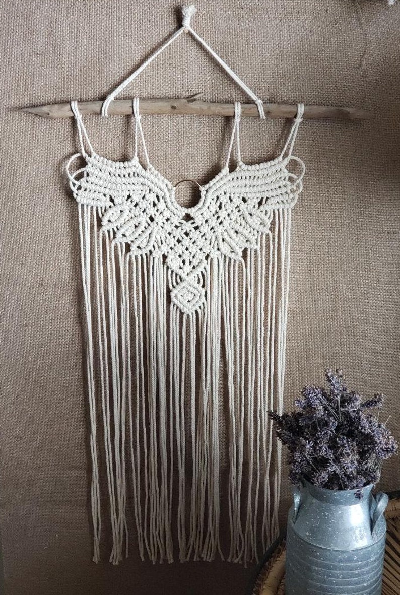 Macrame Eagle on Pacific NW Beach Wood | Etsy