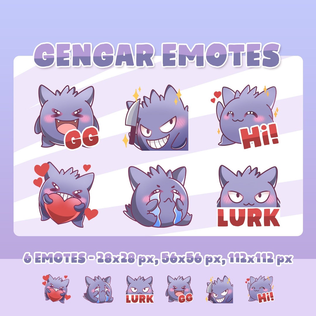 Gengar Emotes for Twitch, Discord and More - Etsy