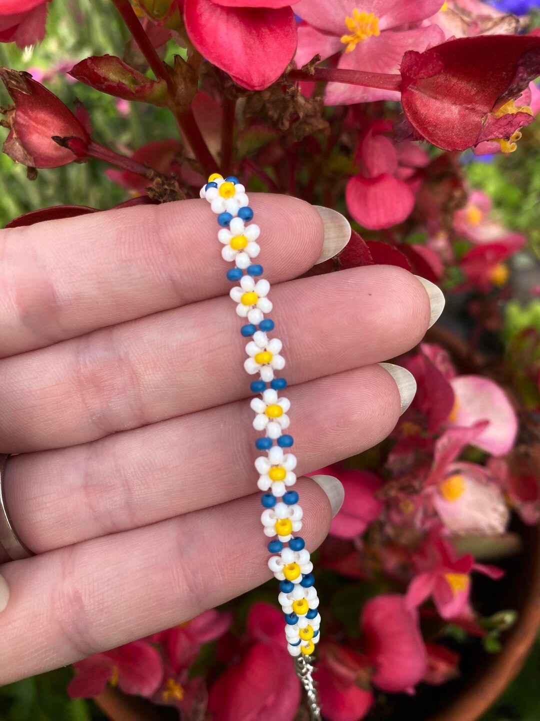 Blue Flower Bracelet - Etsy