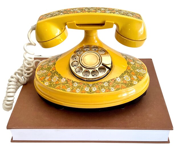 Vintage Yellow Rotary Dial Phone - WORKING CONDITION - 1970s Empress ...