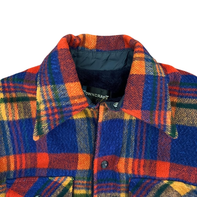 Vintage Towncraft Plaid Wool Coat - Boys Size 18-20, Fits Men's Small ...
