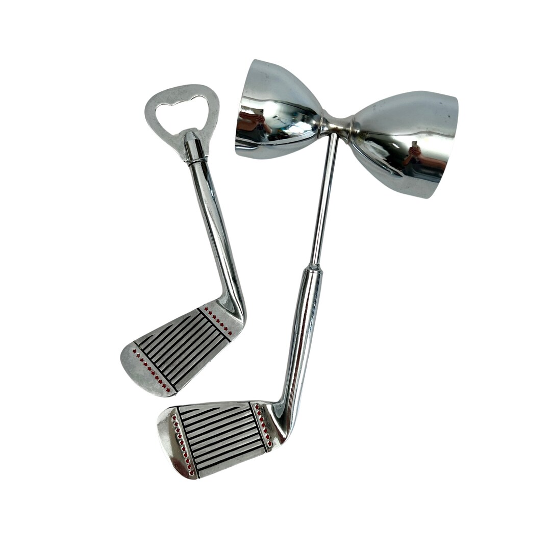 Vintage Golf-themed Bar Tools Set Bottle Opener and Jigger - Etsy