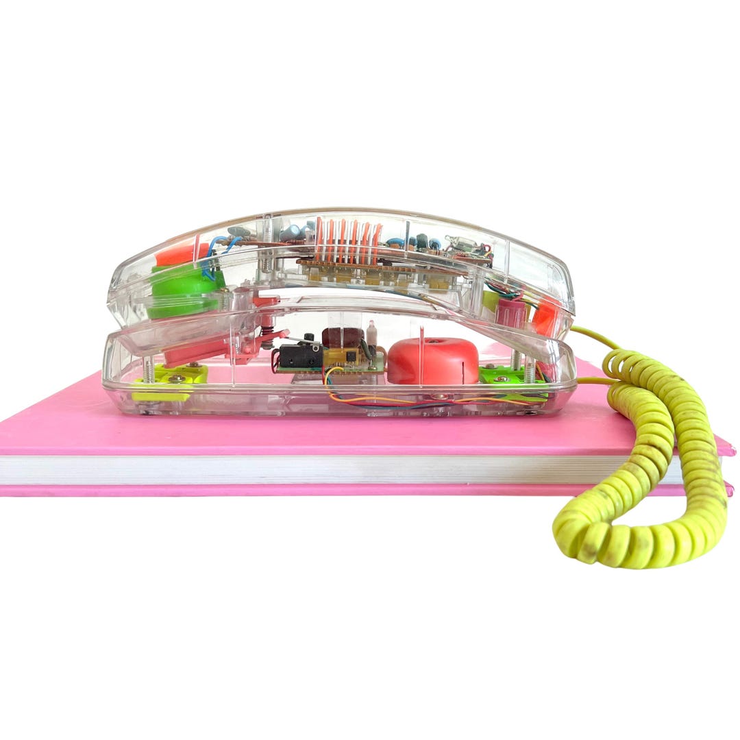 Vintage Clear Transparent 80s 90's Babysitters Club Neon Conair Phone ...