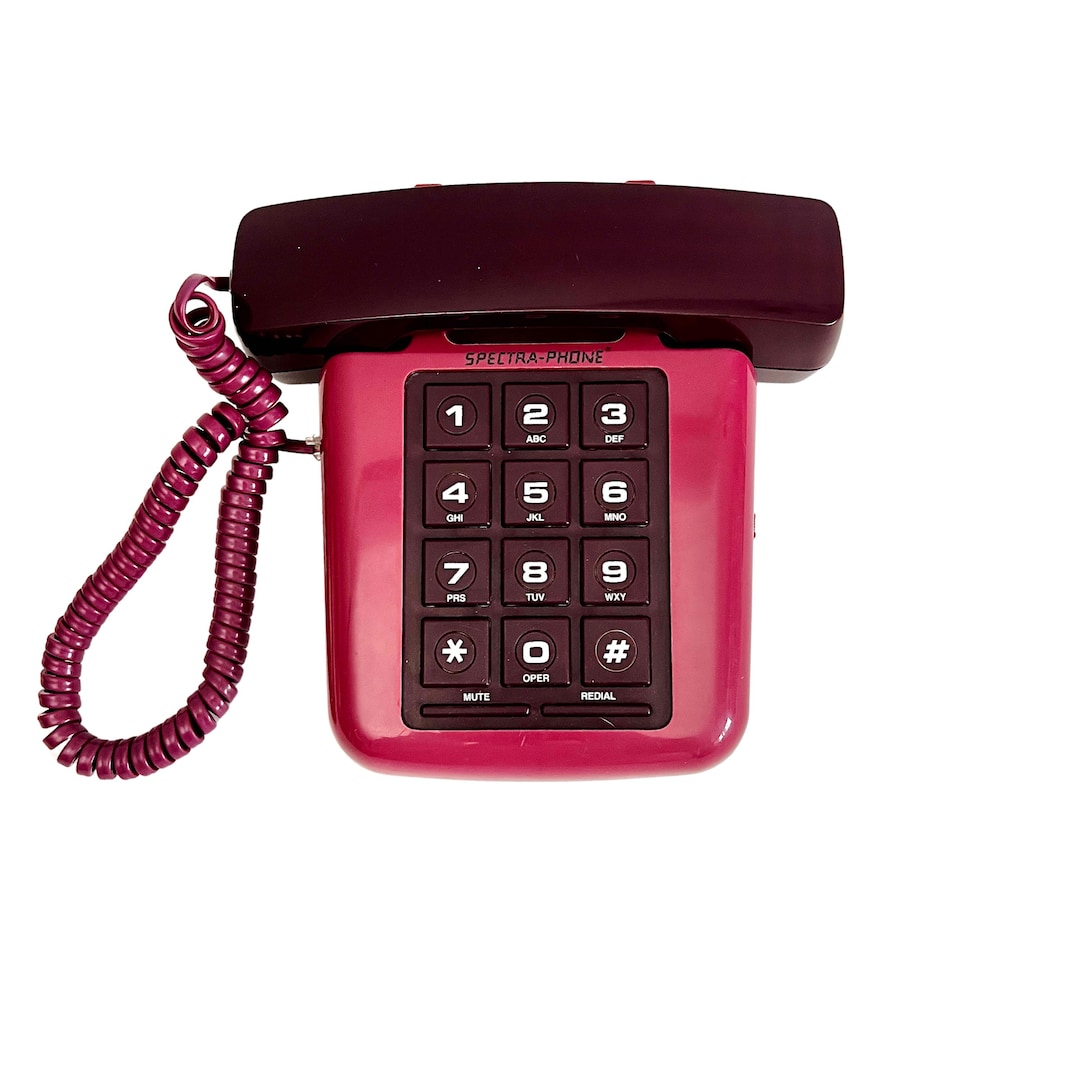 Vintage Burgundy Spectra-phone DP-1: Retro Landline Desk Phone - Etsy