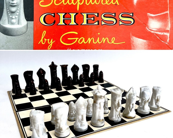 Sculptured Chess by Peter Ganine "gothic" Chess Set | Vintage 1960s ...