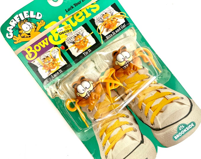 Vintage Garfield Bow Biters 1970s Shoelace Keepers Kids - Etsy