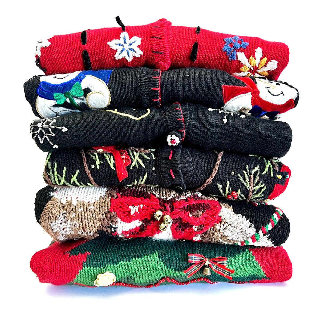 Vintage Ugly Christmas Sweater: Festive Holiday Cardigan or Vest - You ...