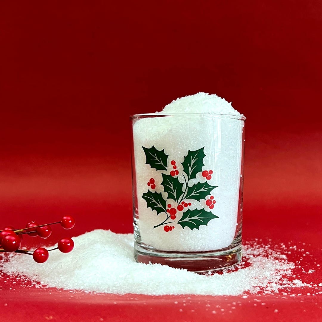 Vintage Christmas Holly Rocks Glasses Set of 4 - Etsy