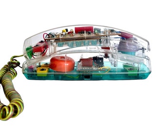 Vintage Clear Transparent Landline Telephone WORKING CONDITION Conair ...