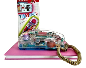 Vintage Clear Transparent Landline Telephone WORKING CONDITION Conair ...