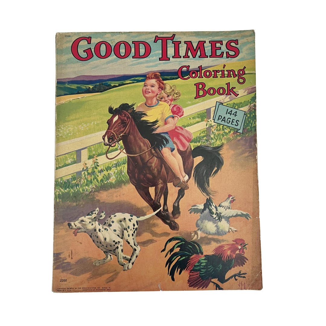 Vintage "good Times" Coloring Book – the Saalfield Publishing Company ...