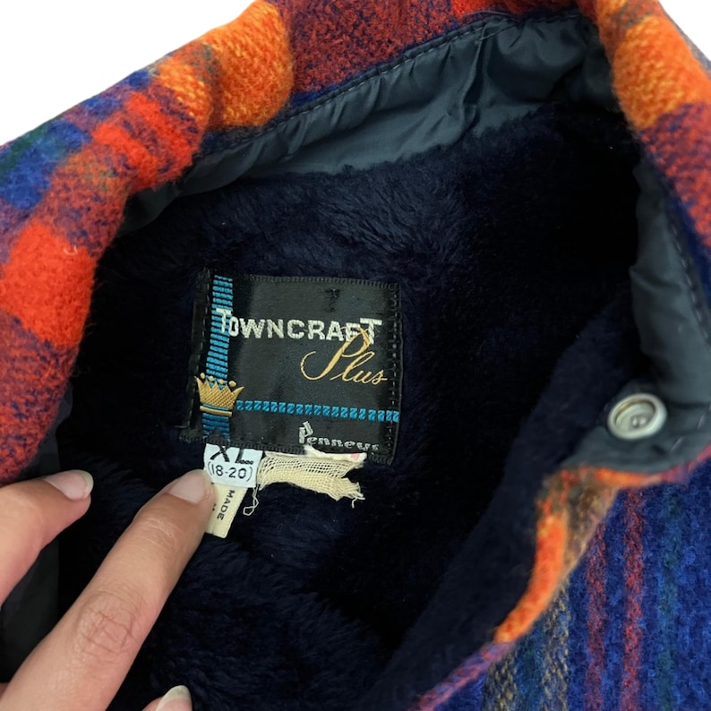 Vintage Towncraft Plaid Wool Coat - Boys Size 18-20, Fits Men's Small ...