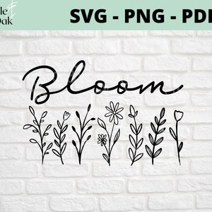 Bloom SVG - Bloom Cut File - Wildflower Svg - Plant Mama SVG ...