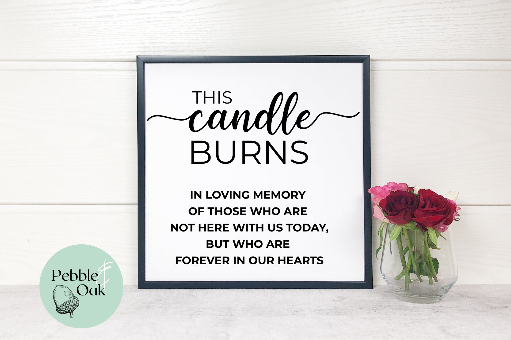 This Candle Burns in Loving Memory SVG - Wedding Sign Svg - Rest in ...