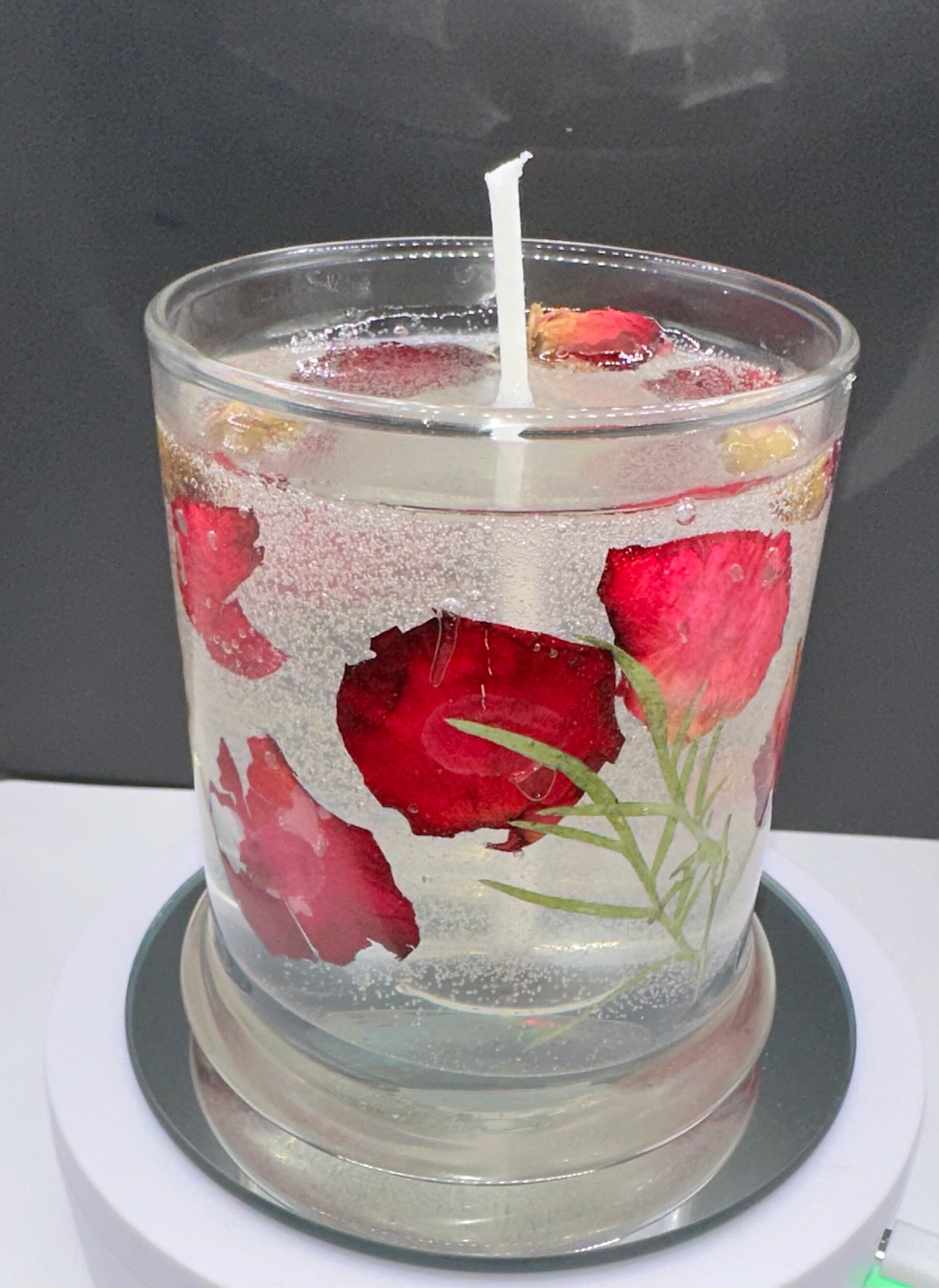 Cashmere Rose Petals Gel Candle - Etsy