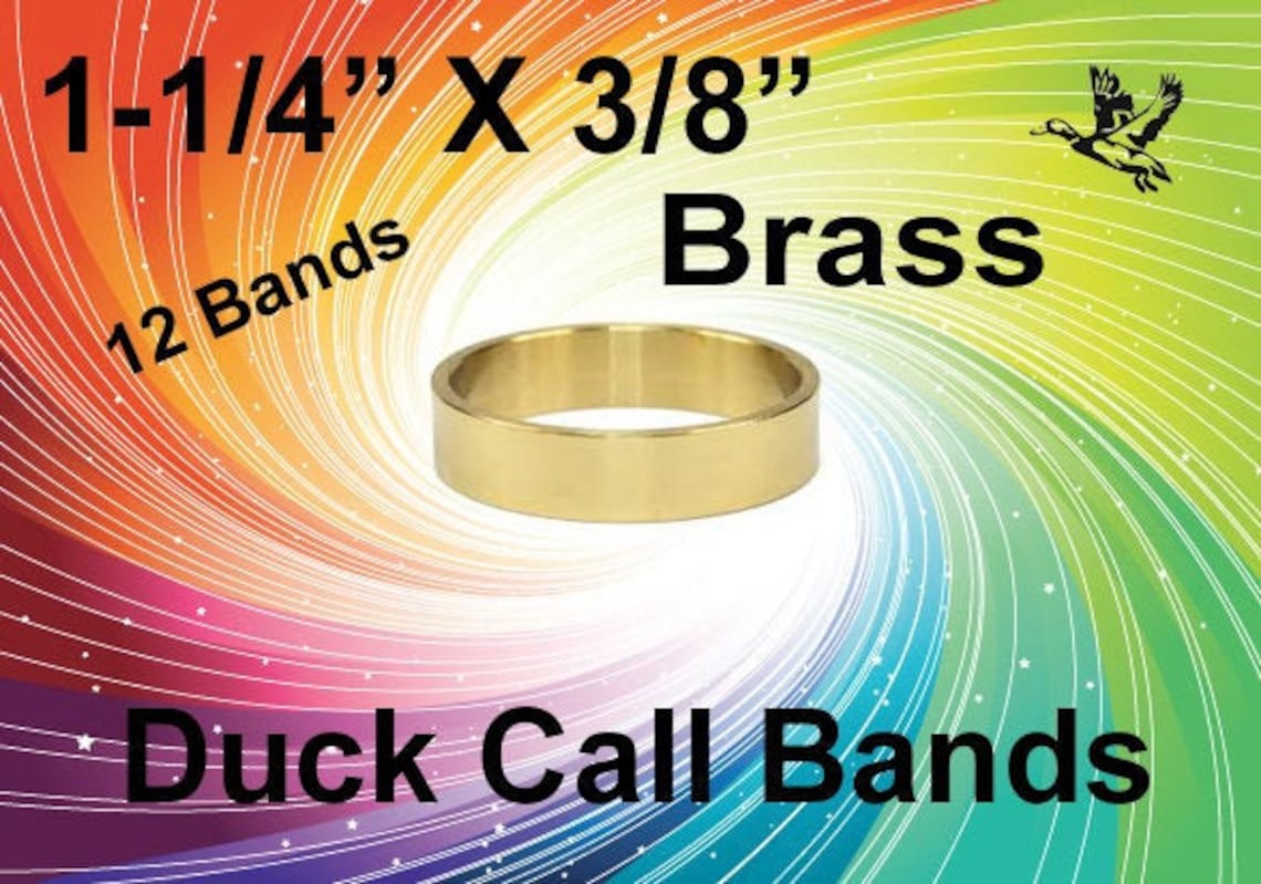 Duck Call Bands Brass 1-1/4 X 3/8 wide 12 each | Etsy