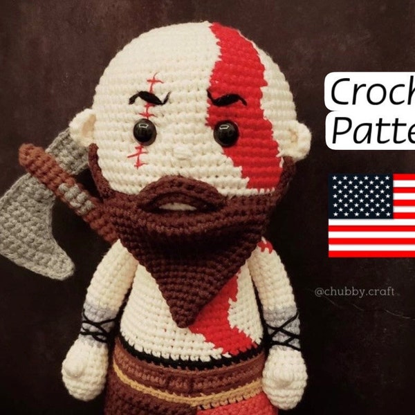 Kratos Crochet Doll - Etsy