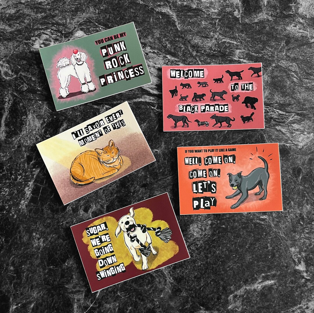 Punk Rock Pets Sticker Pack: Series 1 | Emo | Elder Emo | Pop Punk ...