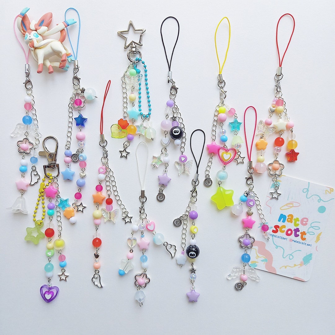 Lgbtq Pride Beaded Keychain/ Cute Aesthetic Bead Keyring / Phone Strap ...