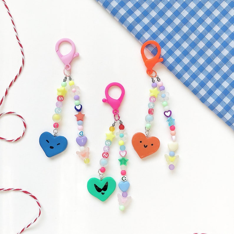 Stray Kids Pipi Heart Monster Clay & Bead Charm/keychain - Etsy