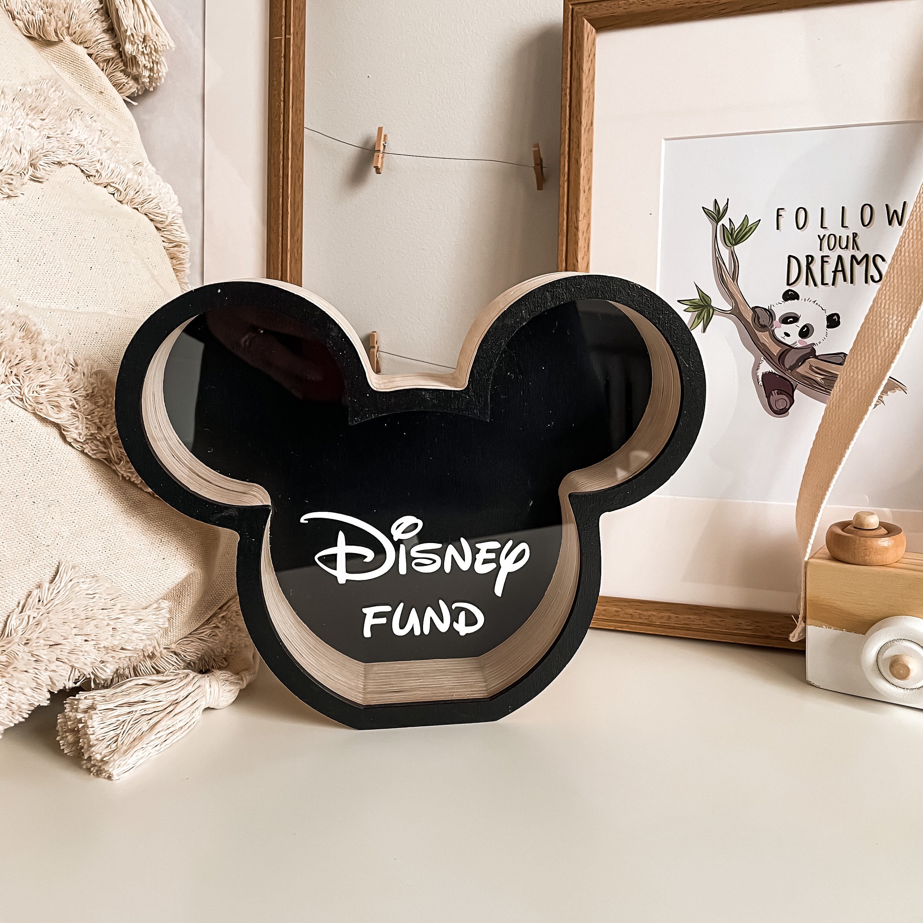 Personalised Mickey Mouse Money Box, Boy Girl Piggy Bank for Kids With ...