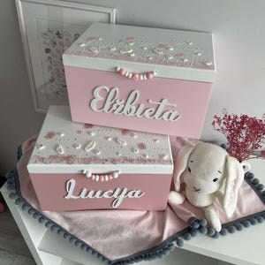 Personalized Baby Memory Box, Hand Painted Keepsake Box, New Baby Gift ...