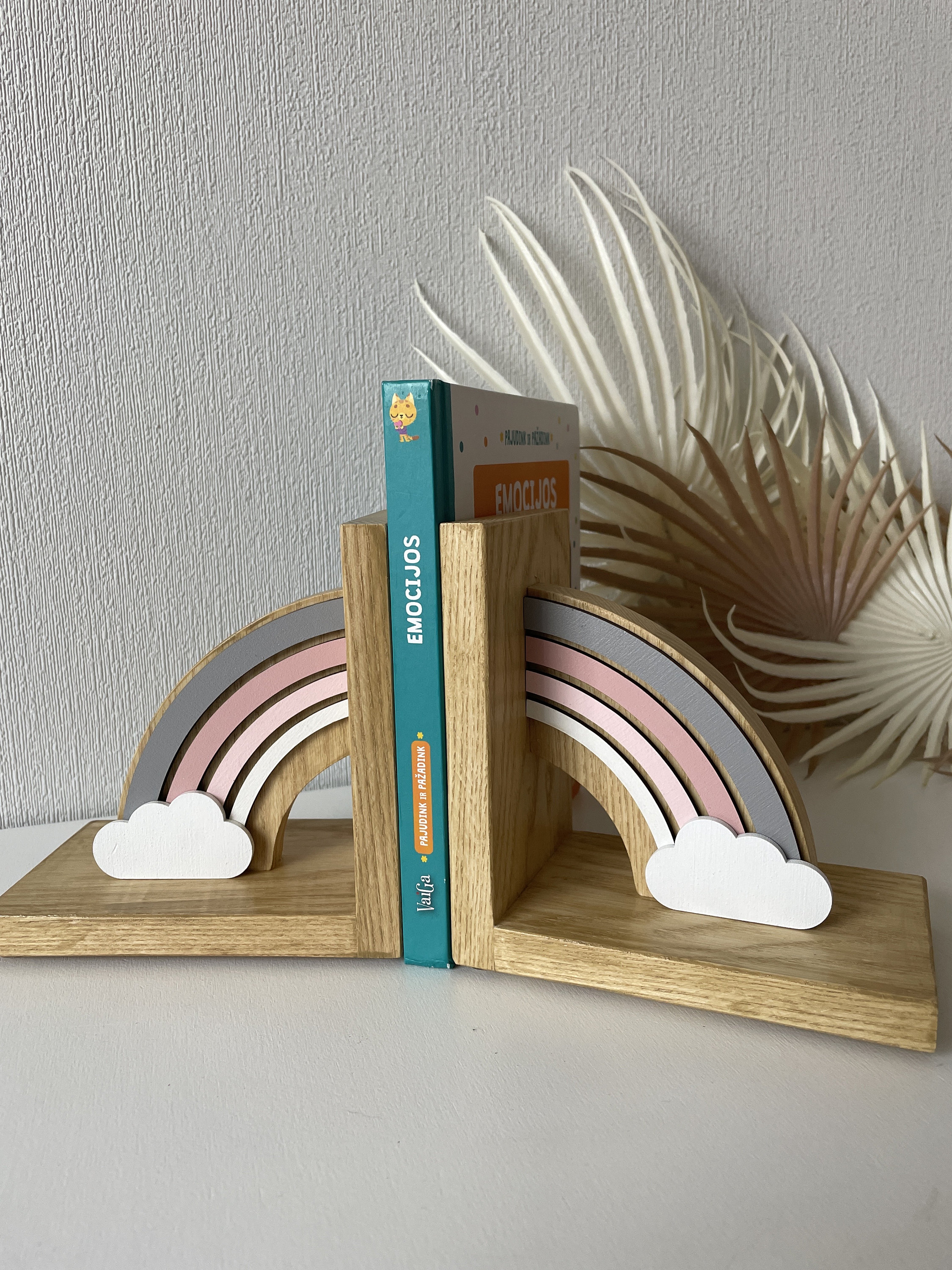 Pastel Pink Rainbow Baby Book Ends, Bookend for Kids Room,baby Girl ...