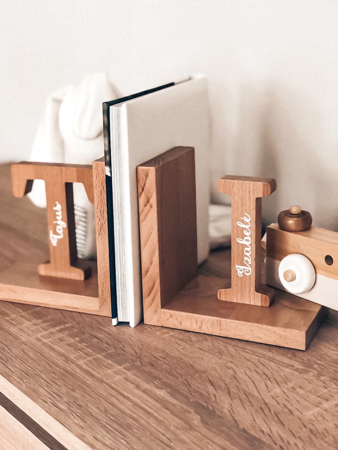 Personalized Baby Book Ends First Initials,bookend for Kids Room,baby ...