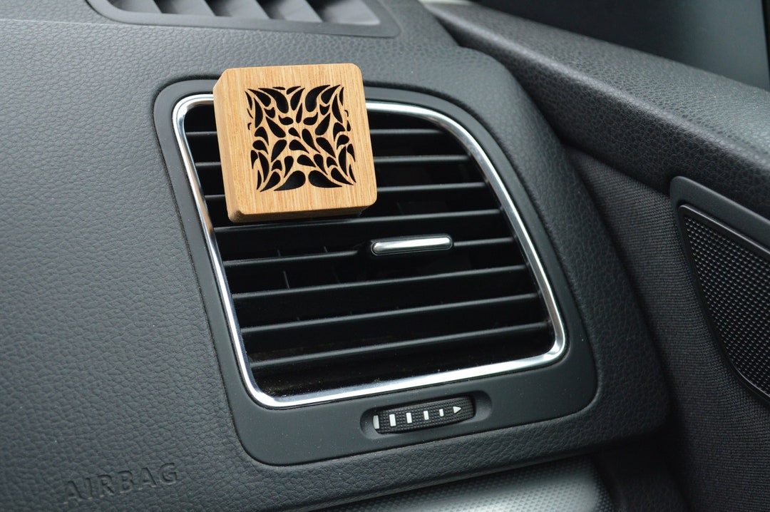 Natural Oak Wood Car Air Freshener, Car Gift Present, Refillable Car ...