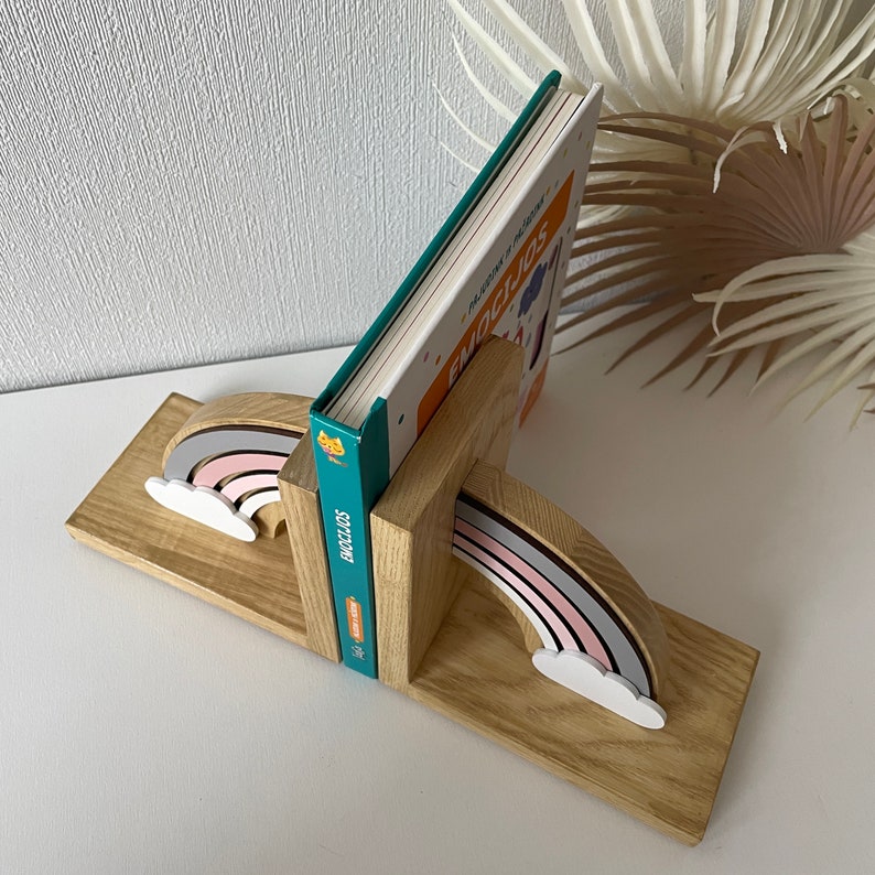 Pastel Pink Rainbow Baby Book Ends, Bookend for Kids Room,baby Girl ...