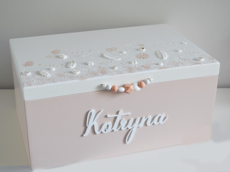 Personalized Baby Memory Box, Hand Painted Keepsake Box, New Baby Gift ...