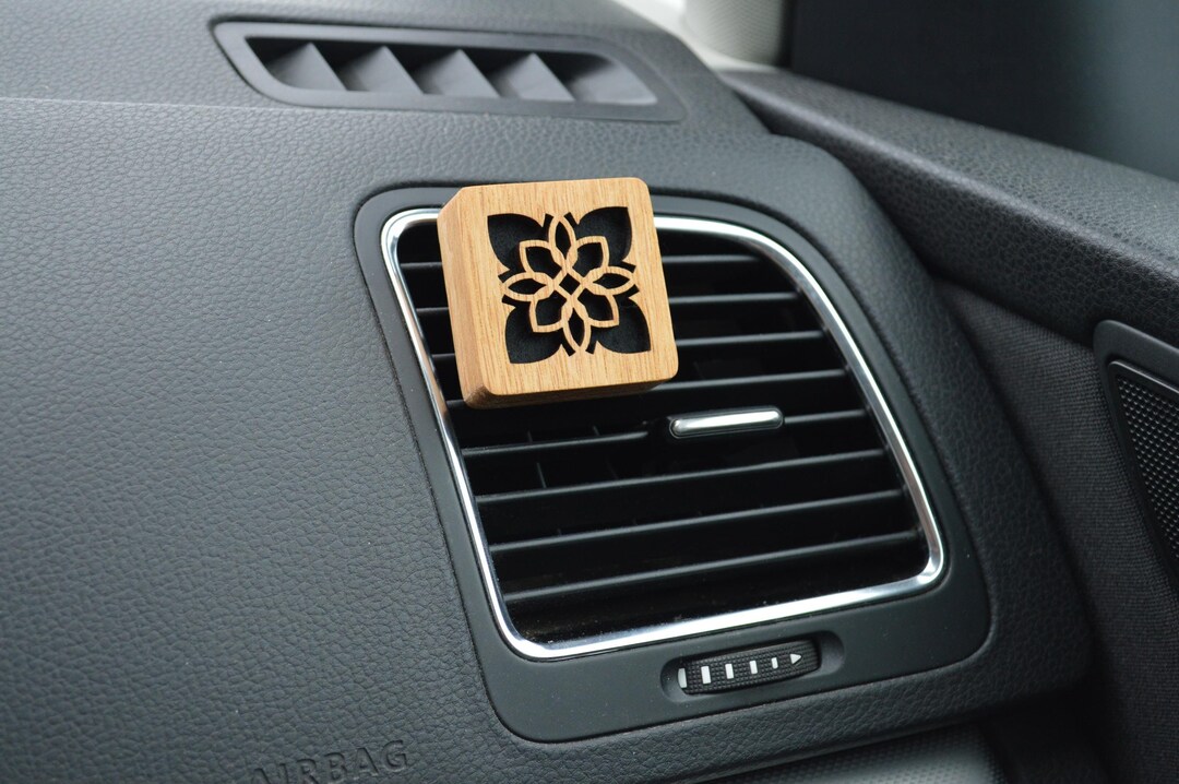Natural Oak Wood Car Air Freshener, Car Gift Present, Refillable Car ...