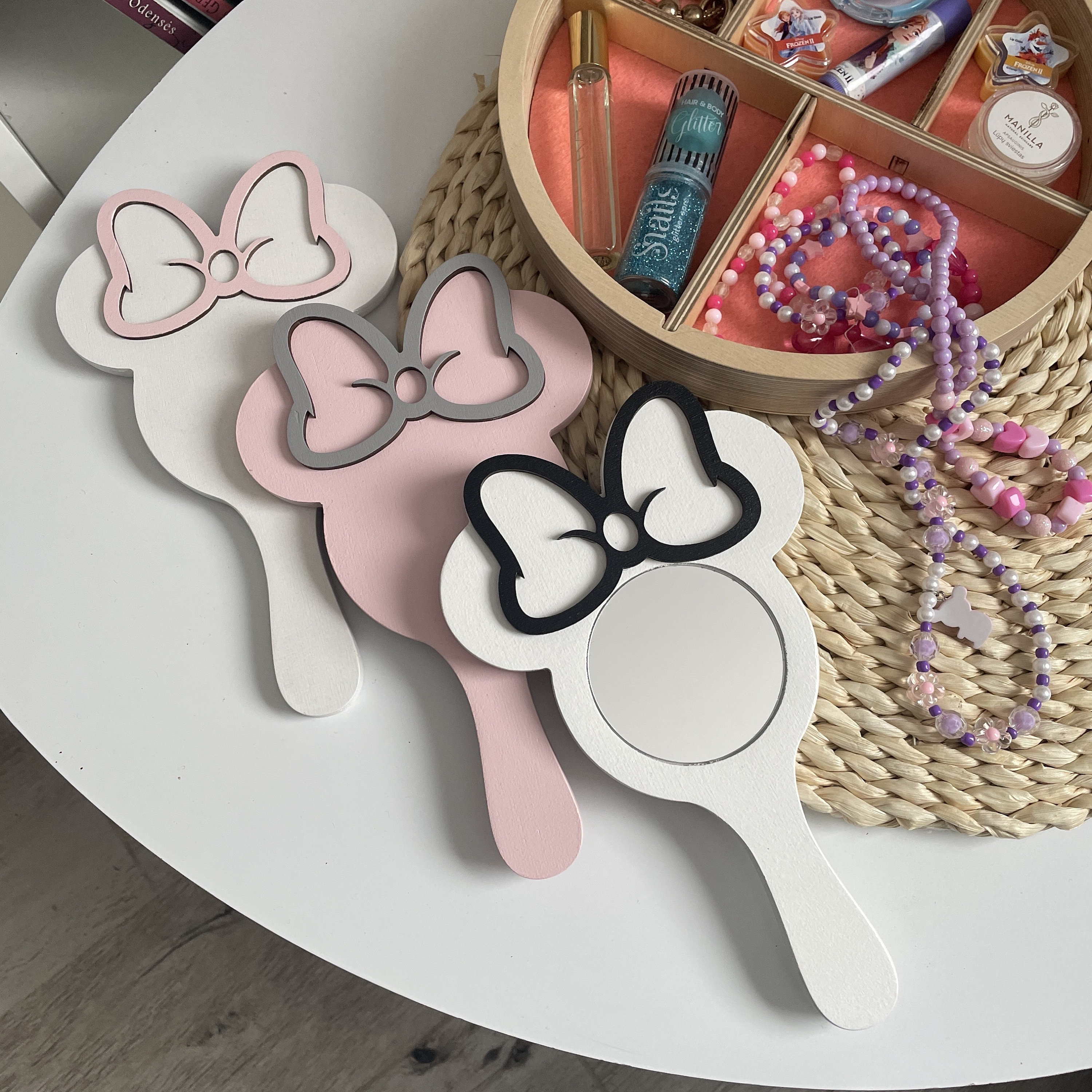 Minnie Mouse Personalized Wooden Mirror, Birthday Gifts for Girl ...