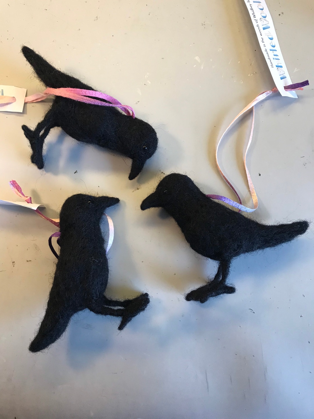 Needle Felted Crow Ornament - Etsy