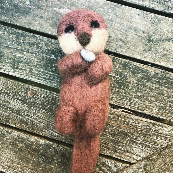 Needle Felted Otter - Etsy