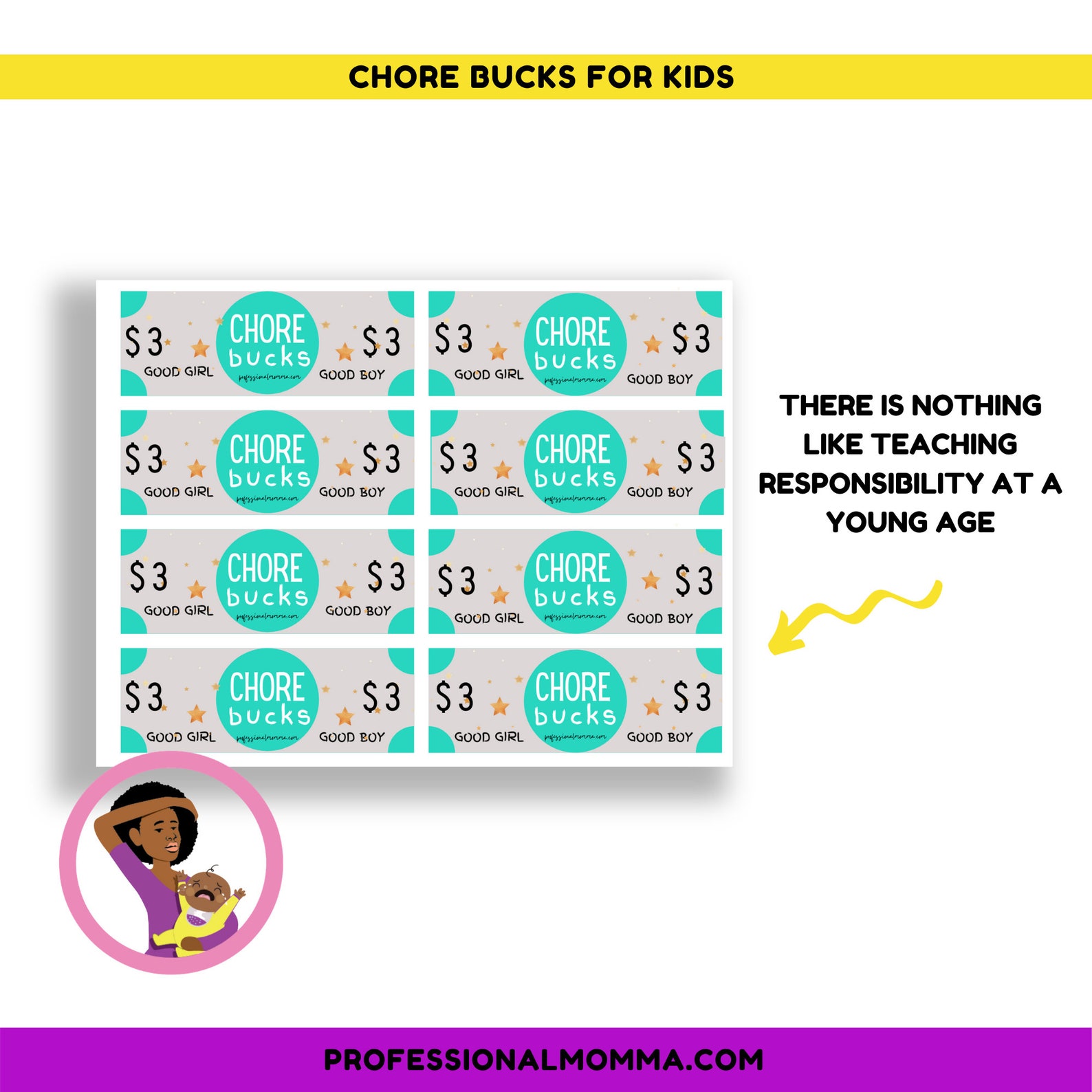 Chore Bucks, Chore Bucks Printable, Kids Chore Bucks, Kid Reward System ...