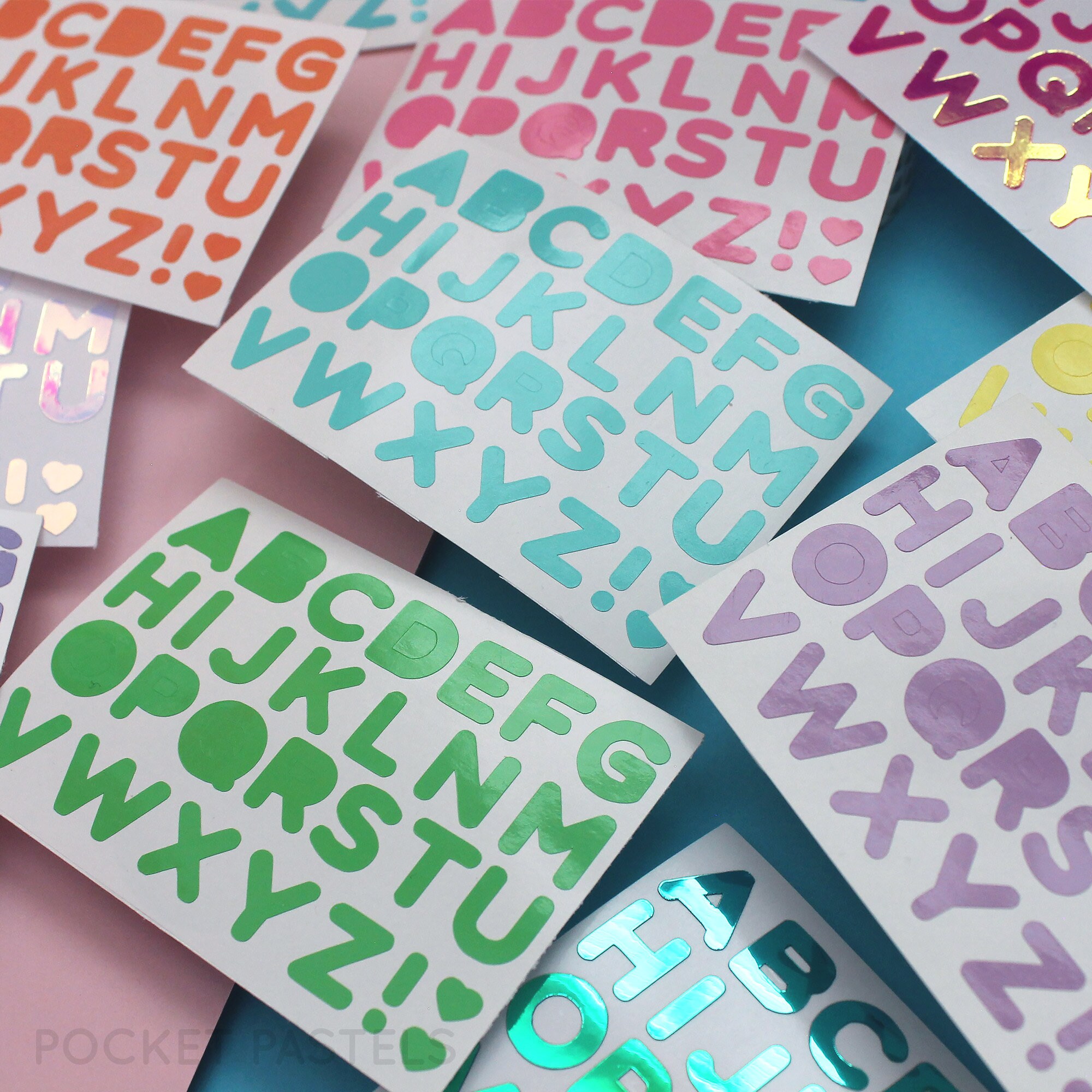 Alphabet Letters Vinyl Sticker Sheets | Etsy