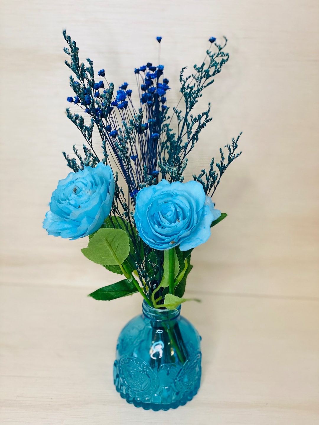 Romantic Blue Rose Mix Bouquet - Etsy